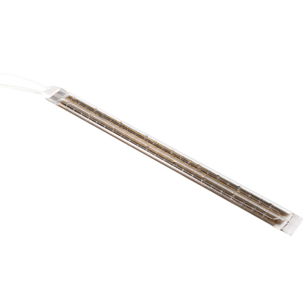 Gold-plated tungsten filament double-tube short-wave infrared heating ...